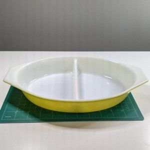 Pyrex | Kitchen | Vintage 96s Pyrex Split Divided Serving Casserole ...
